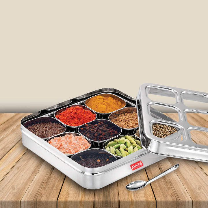 Buy Best Stainless Steel Spice Boxes (Masala Dabba) Online – Avias world